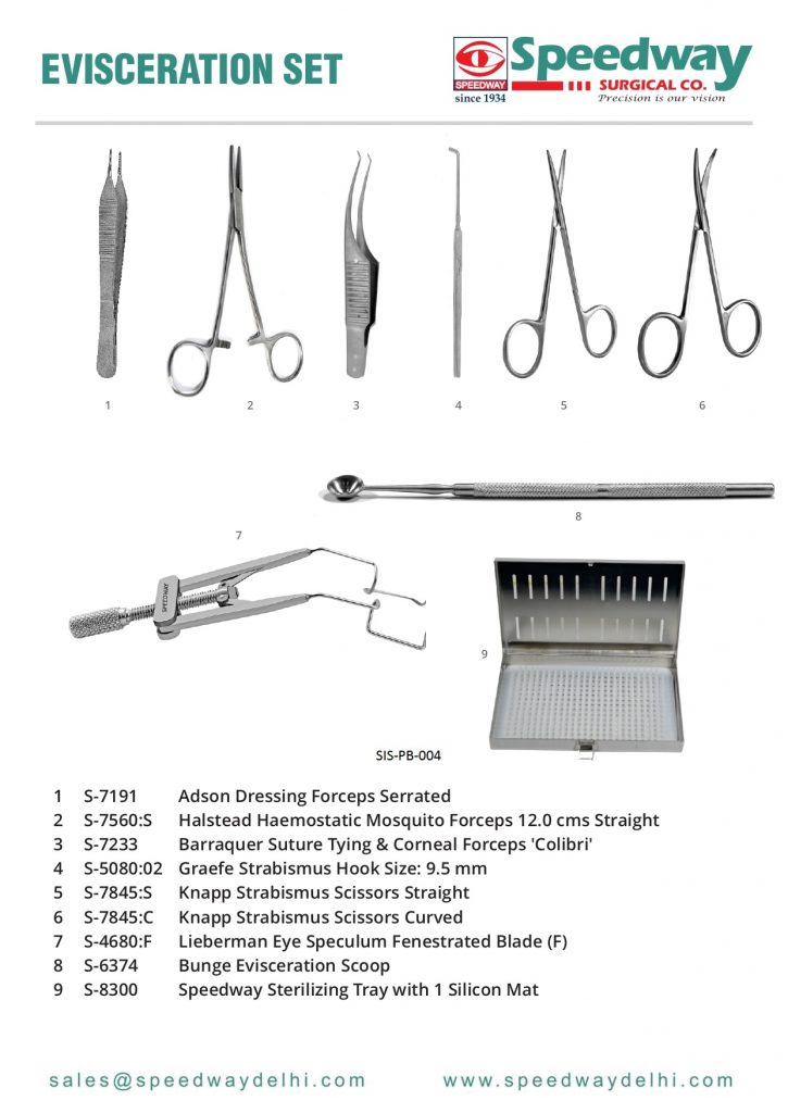 Evisceration Set - IAPB Valued Supplier Scheme