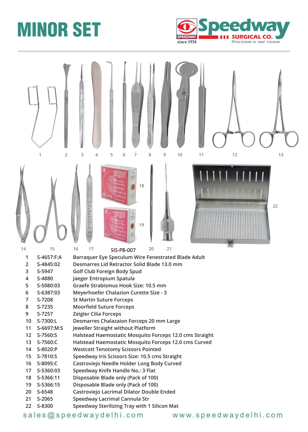 Minor Surgery Set - IAPB Valued Supplier Scheme