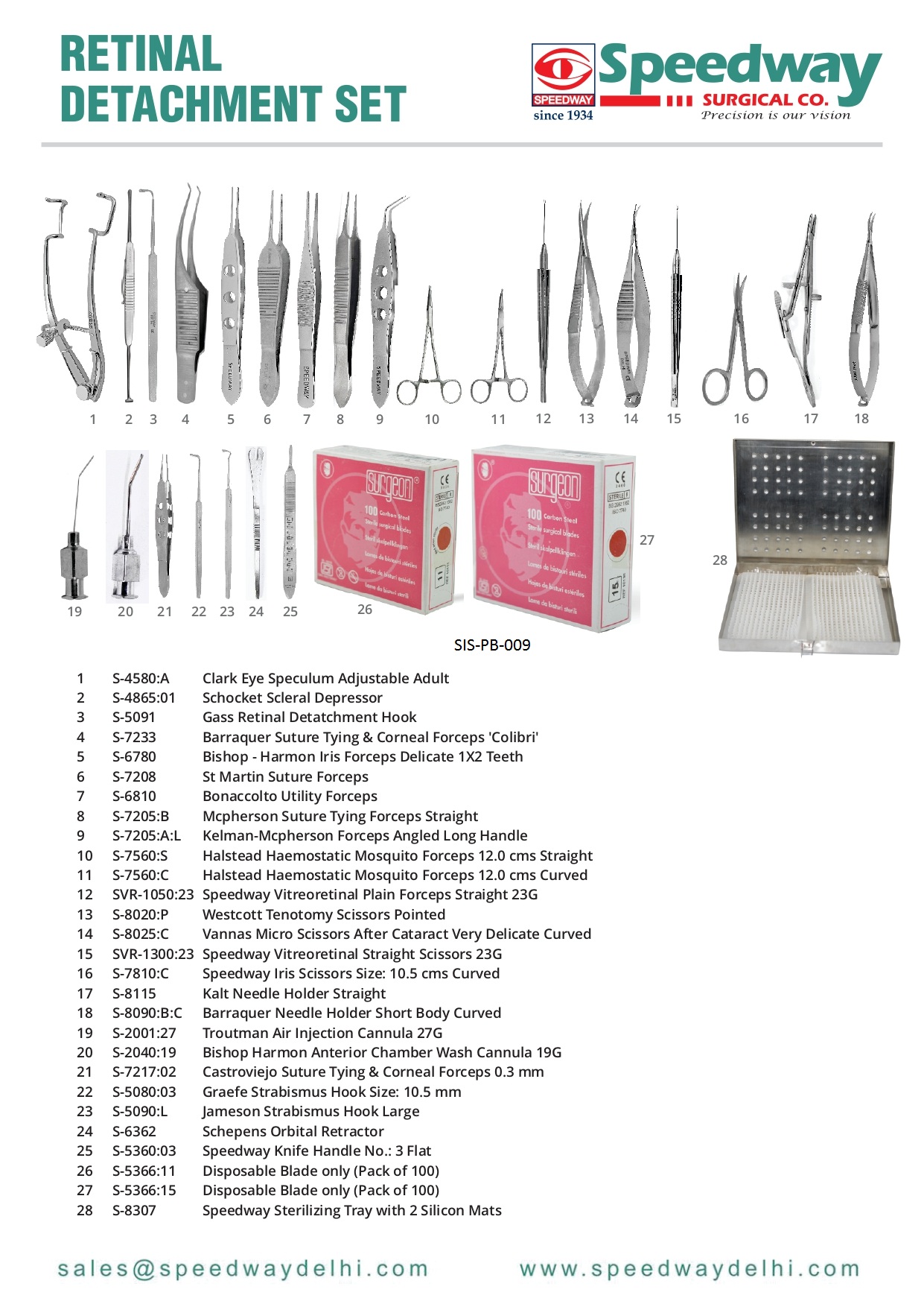 Retinal Detachment Set - IAPB Valued Supplier Scheme