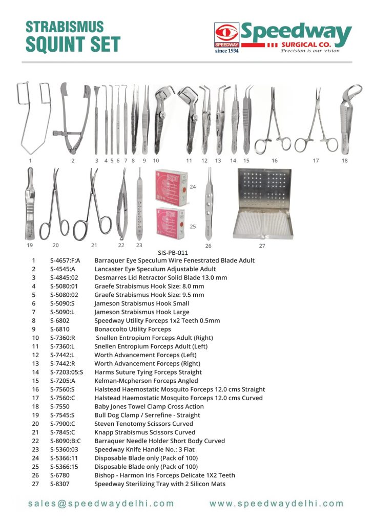 Strabismus Squint Set - IAPB Valued Supplier Scheme