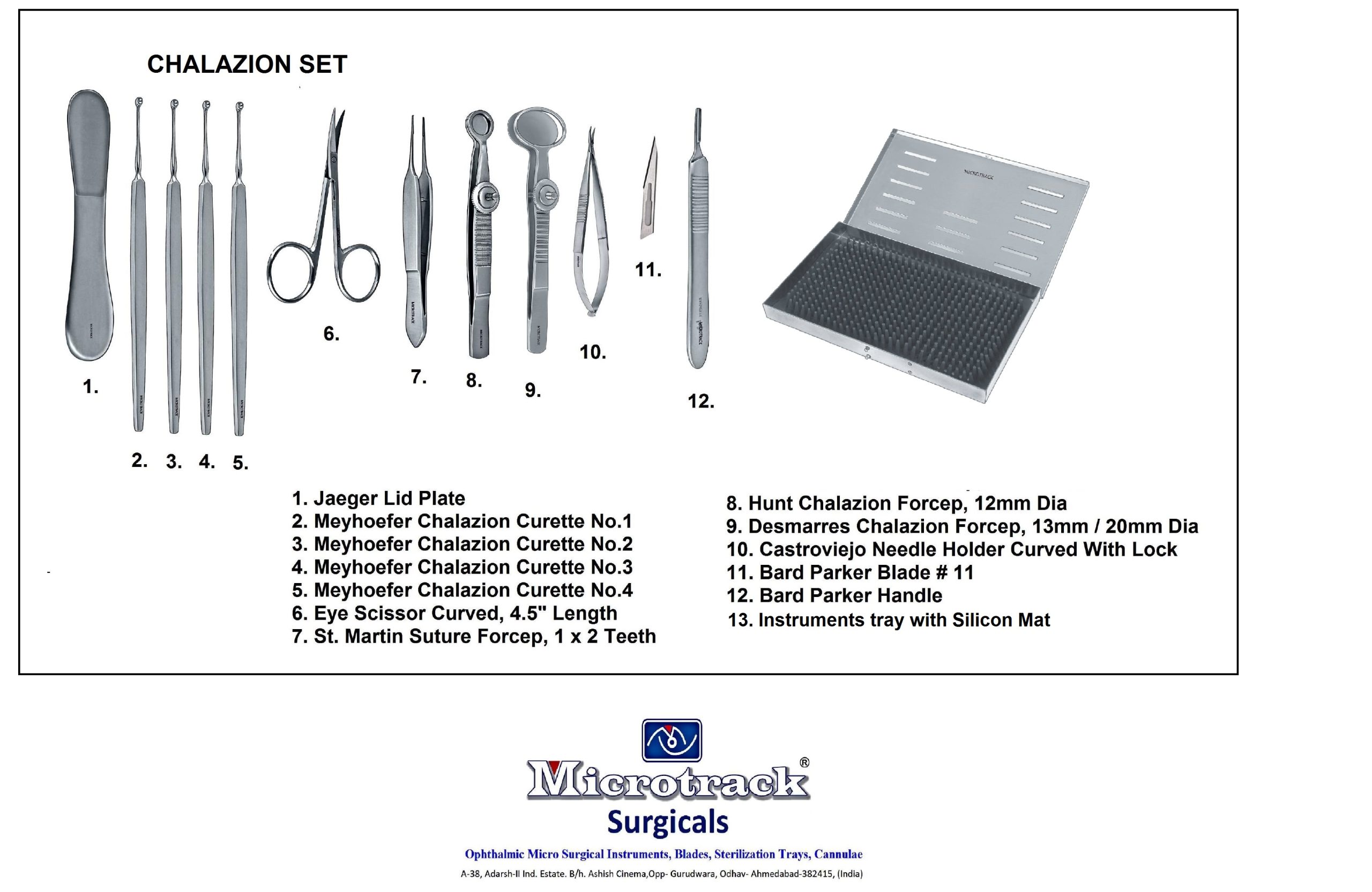 Chalazion Instruments Set - IAPB Valued Supplier Scheme