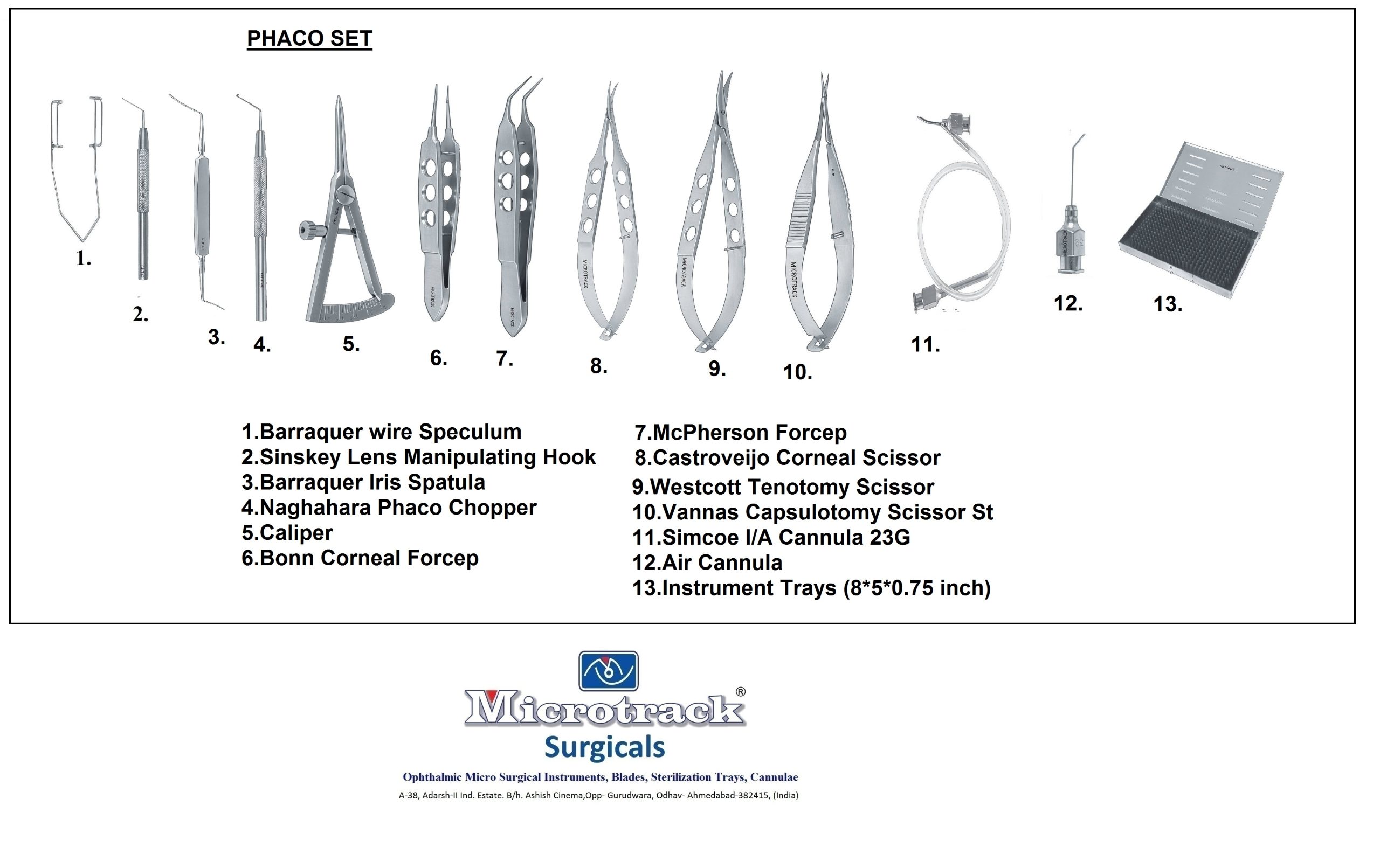 Phaco Instruments Set - IAPB Valued Supplier Scheme