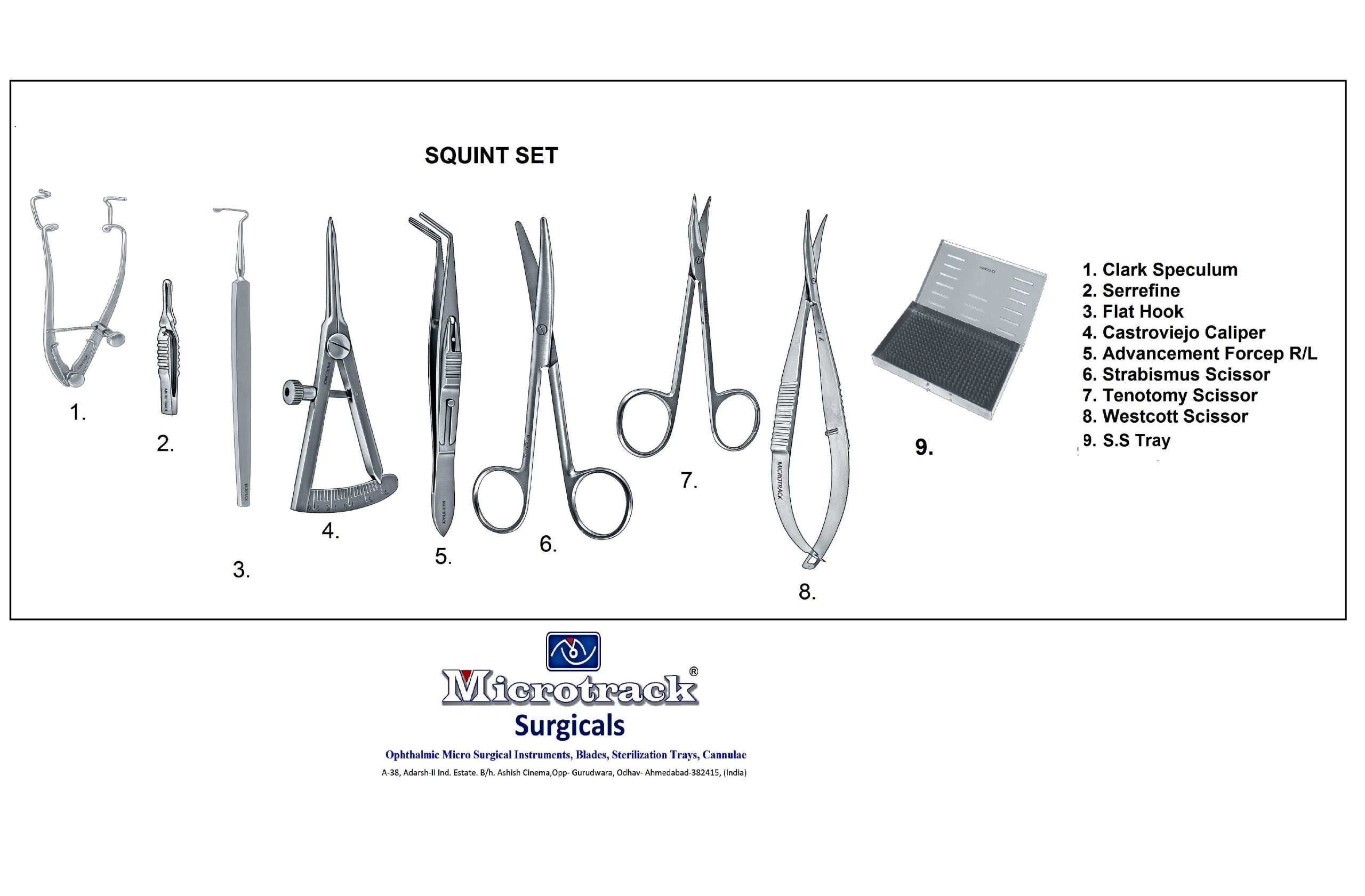 Squint Instruments Set - IAPB Valued Supplier Scheme